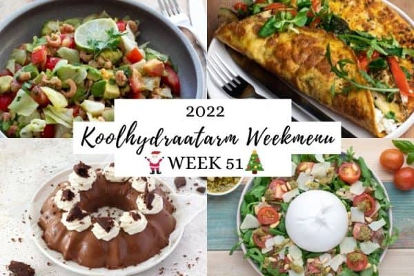 Koolhydraatarm weekmenu week 51 - Lowcarbchef.nl