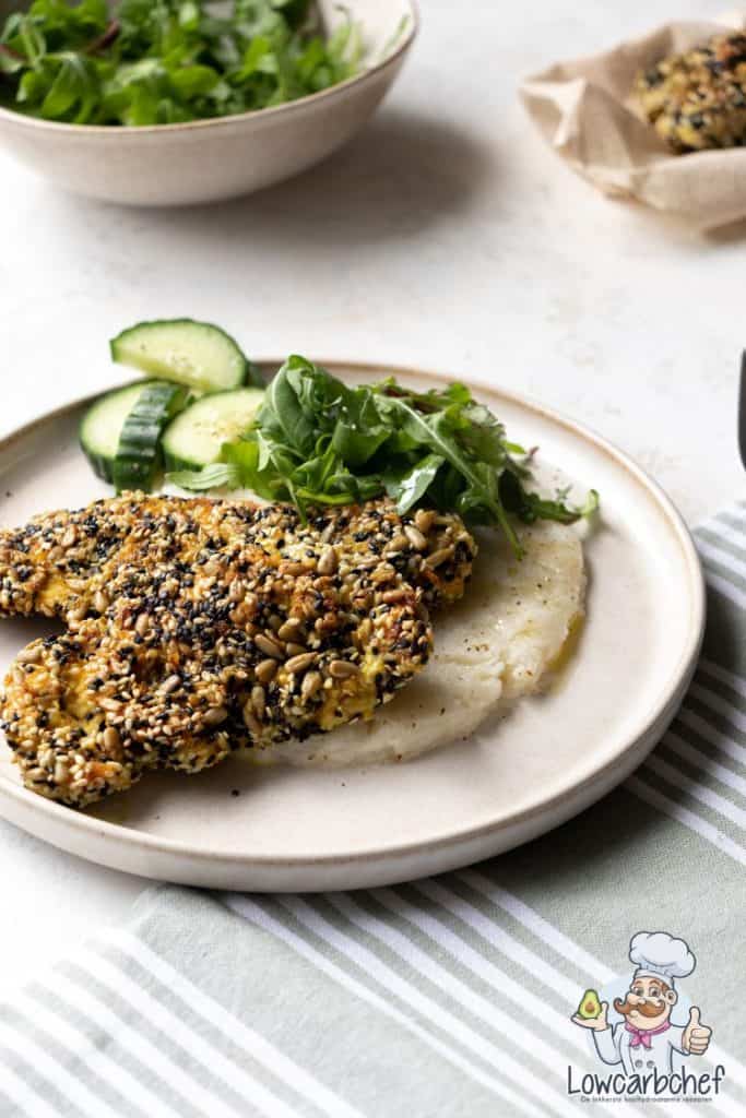 Koolhydraatarme kipschnitzel - Lowcarbchef.nl