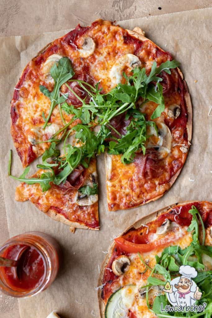 Koolhydraatarme pizza wraps - Lowcarbchef.nl