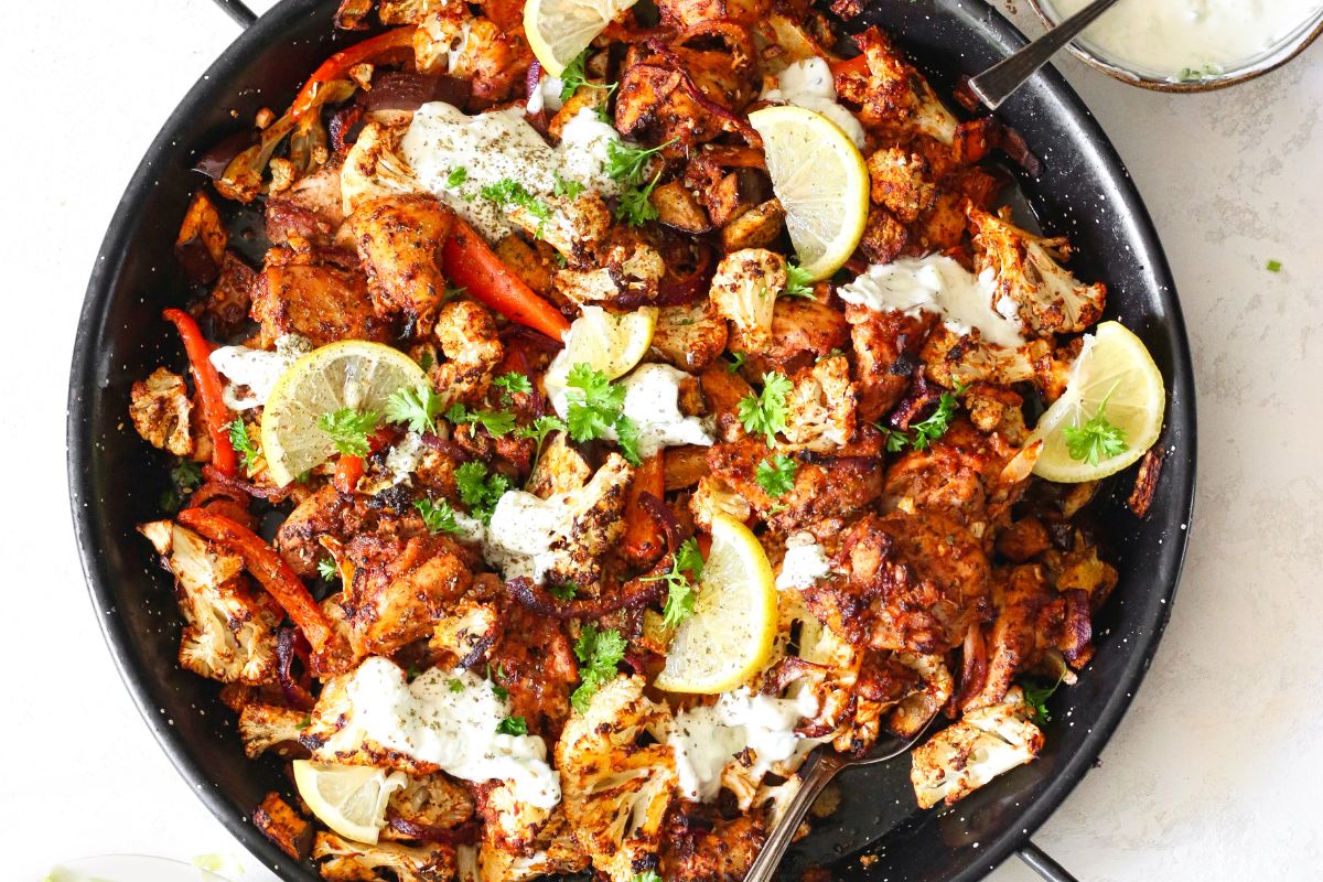 Kip shoarma traybake - Lowcarbchef.nl